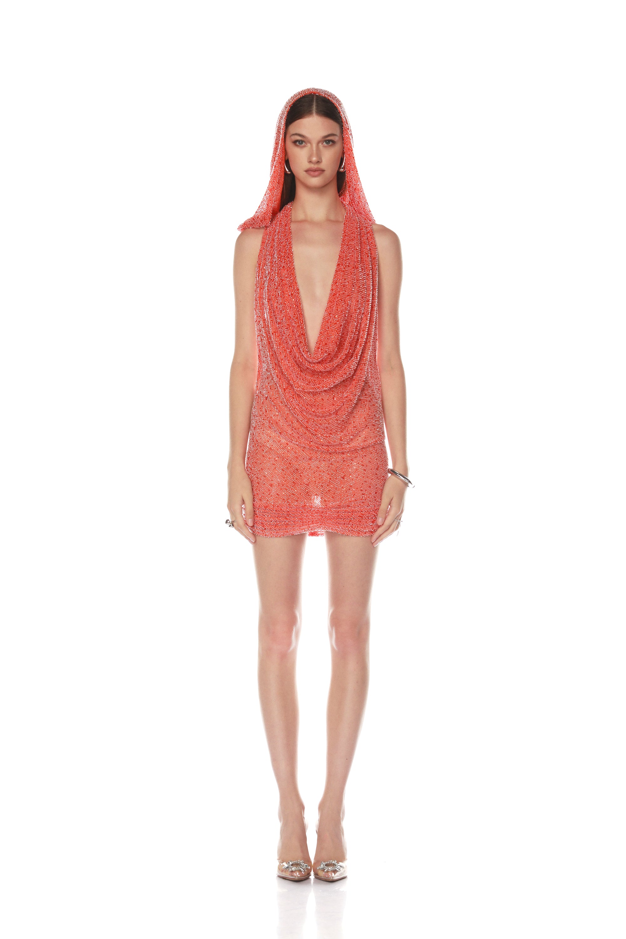 Amalia Coral Mini Dress - SAMPLE – BRONX AND BANCO