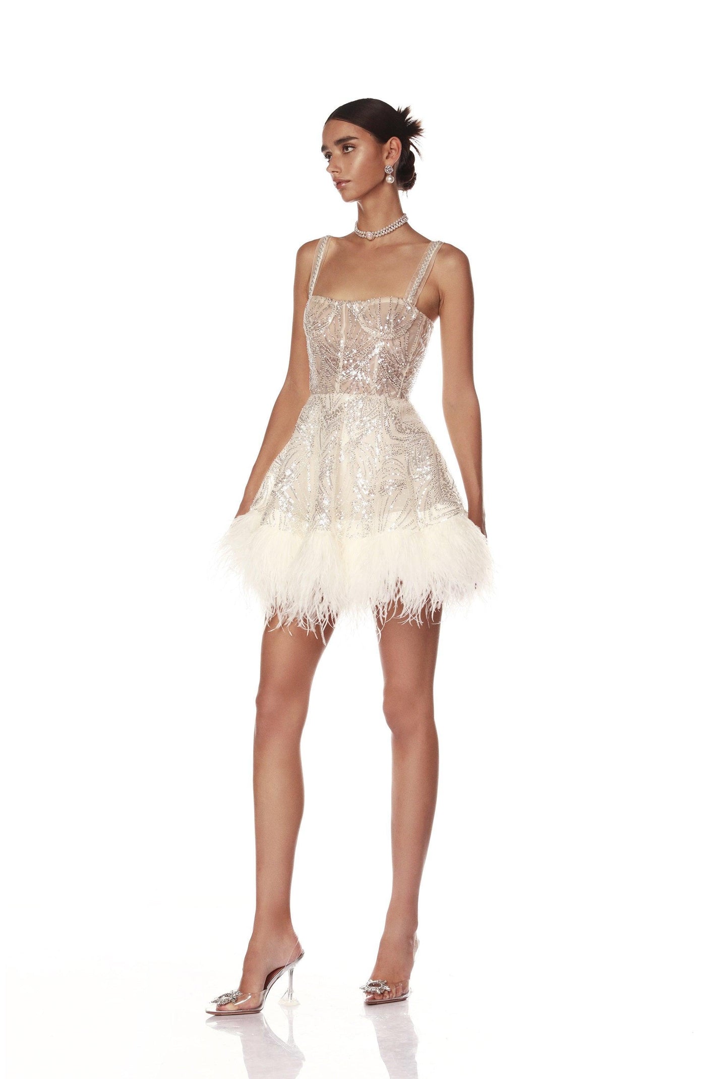 Mademoiselle Beaded Mini Dress – BRONX AND BANCO