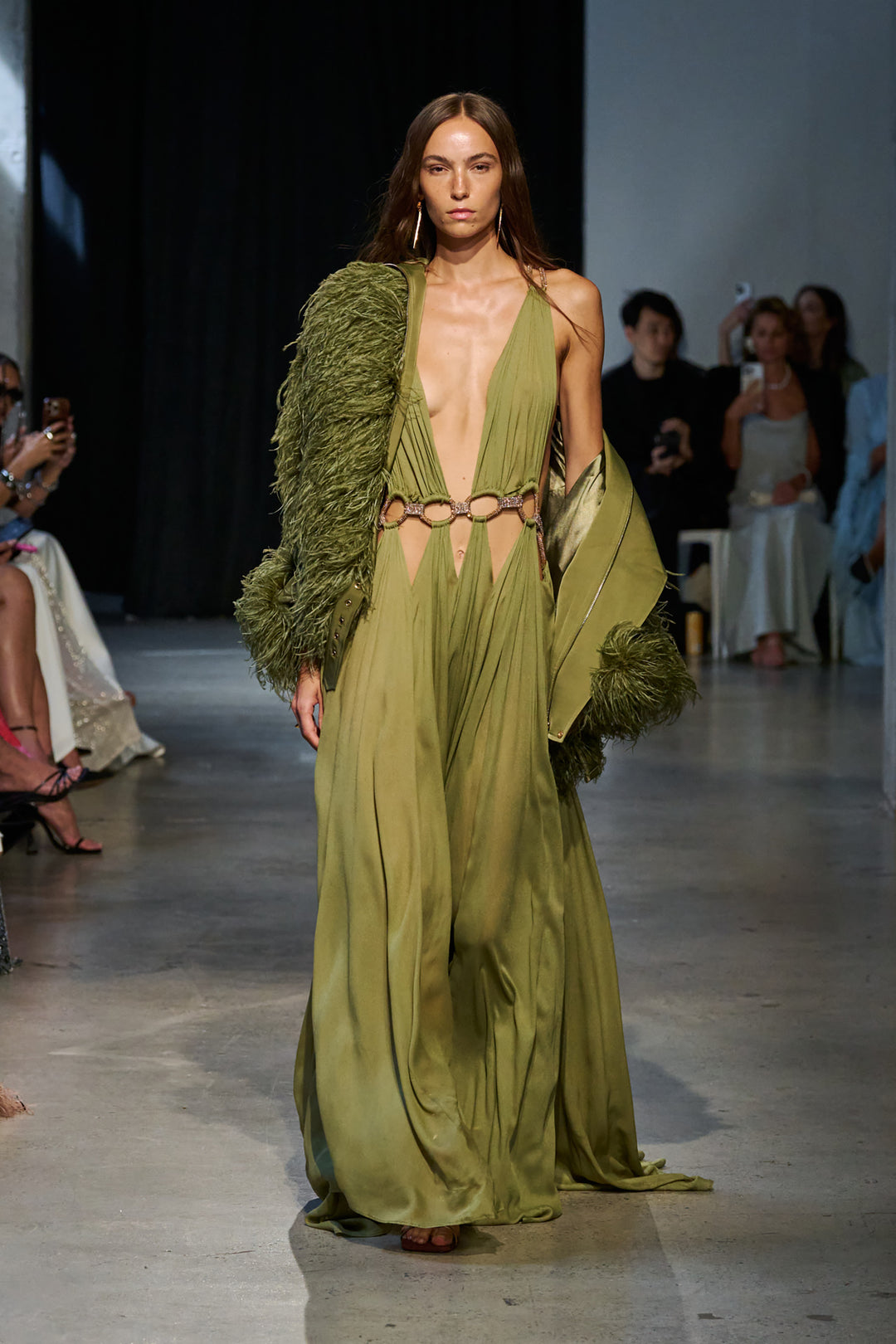 Zuri Cutout Gown + Marlowe Feather Bomber Jacket – BRONX AND BANCO